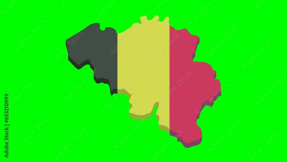 Animation of appearance and disappearance of the 3D map of Belgium in ...