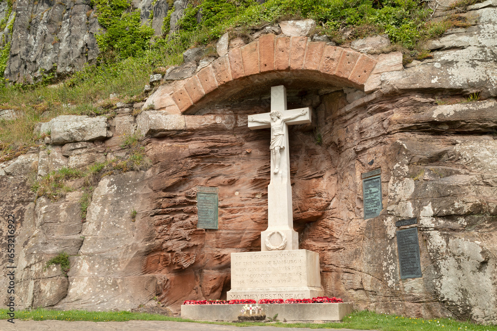War Memorial, depicting Jesus Christ crucified, in memory of the Fallen ...