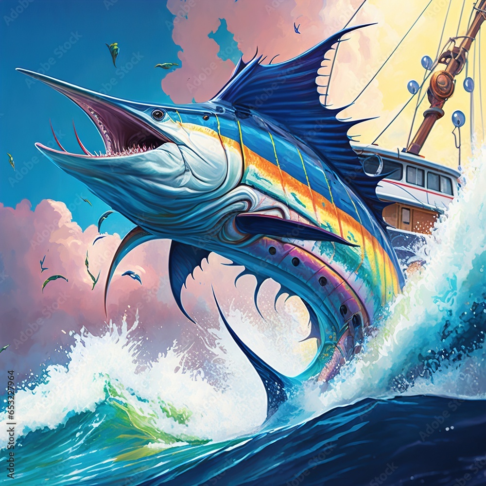 beauty and excitement of a magnificent white marlin catch in this ...