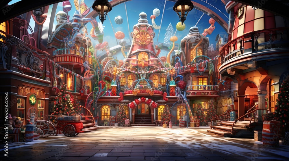 Santa's Candy Castle Cloudscape: A Christmas Land of Milk, Honey, and ...