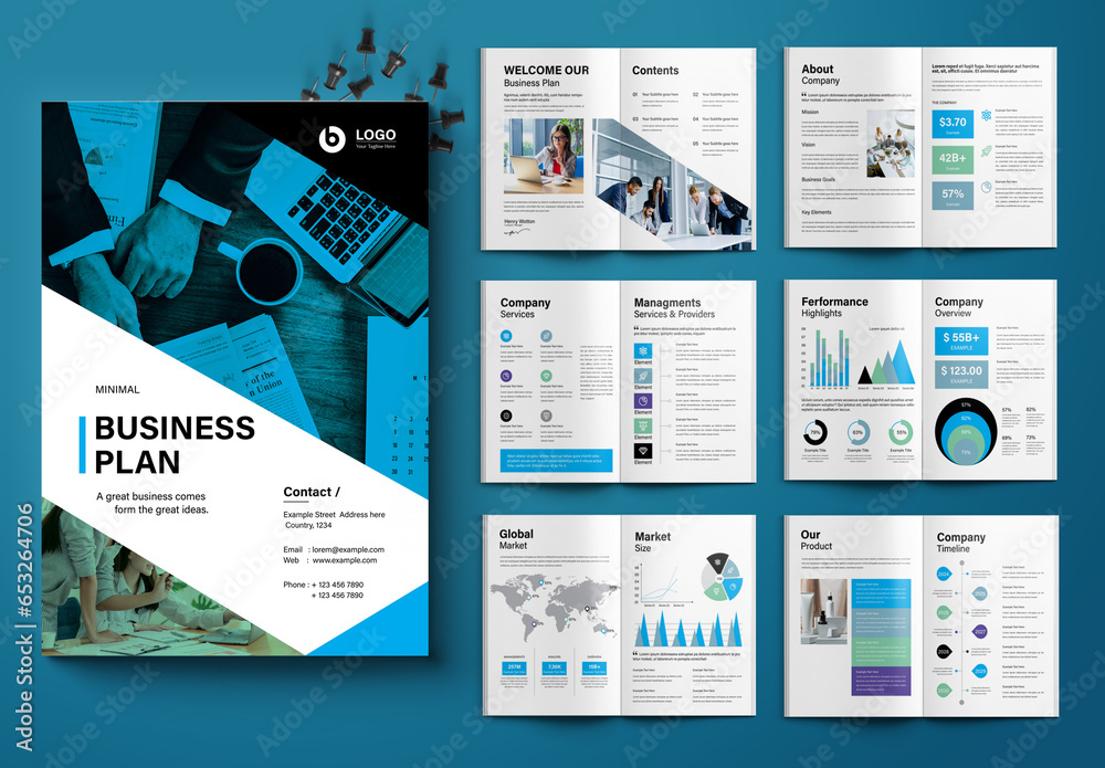 Business Plan Layout Stock Template | Adobe Stock