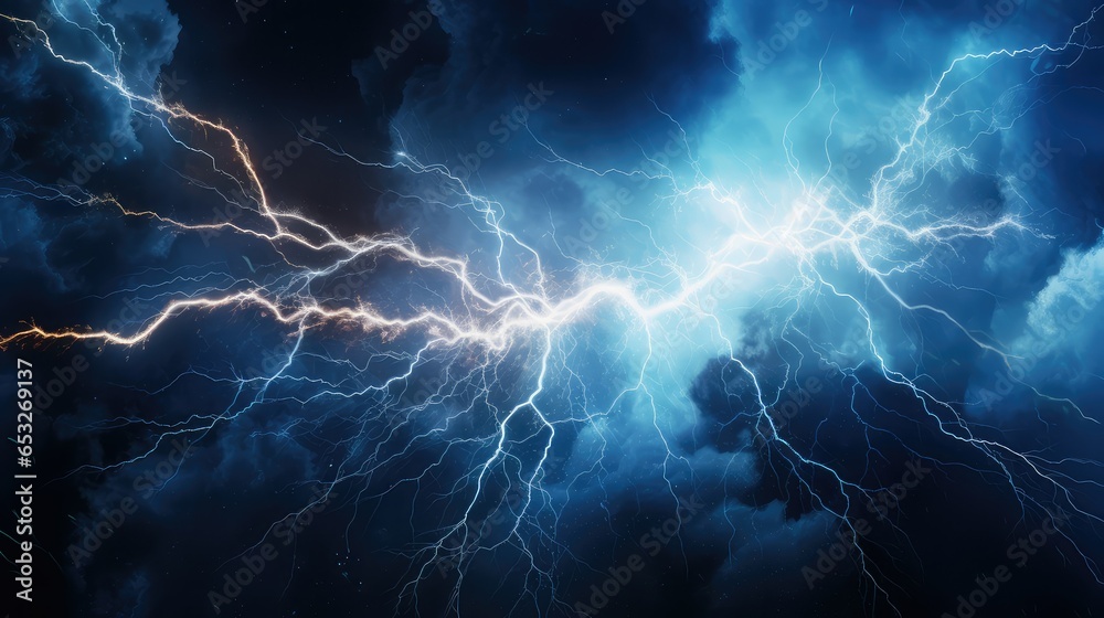 effect lightning collision powerful illustration energy explosion ...