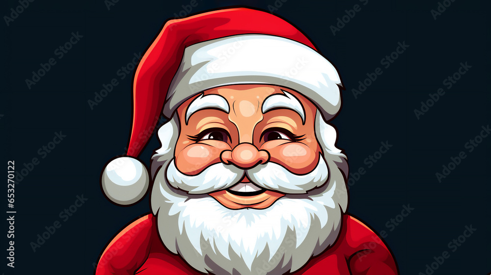 Father Christmas face portrait, also known as Santa Claus or Saint ...
