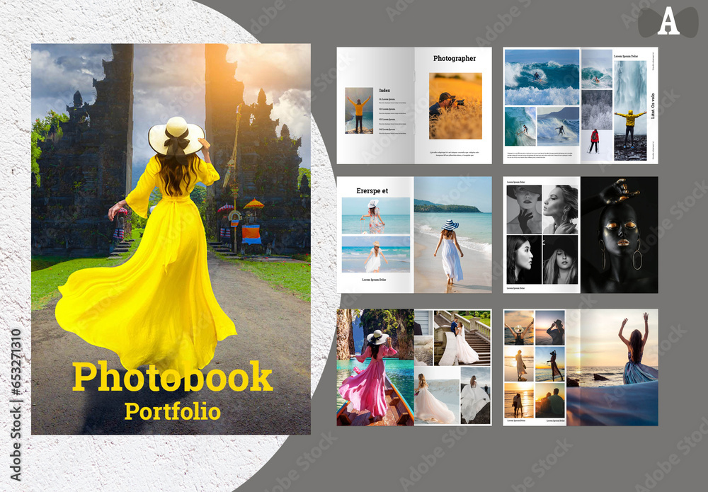 PhotoBook Portfolio Magazine Template Stock Template | Adobe Stock