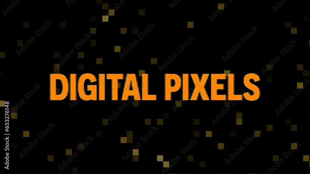 Digital Pixel Pixelated Title Intro Template Stock Template | Adobe Stock