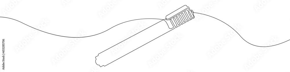 Marker one line drawing vector. Marker continuous line drawing vector ...