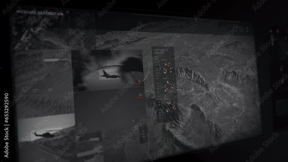 Vidéo Stock Tracking the coordinates of the enemy army during a ...