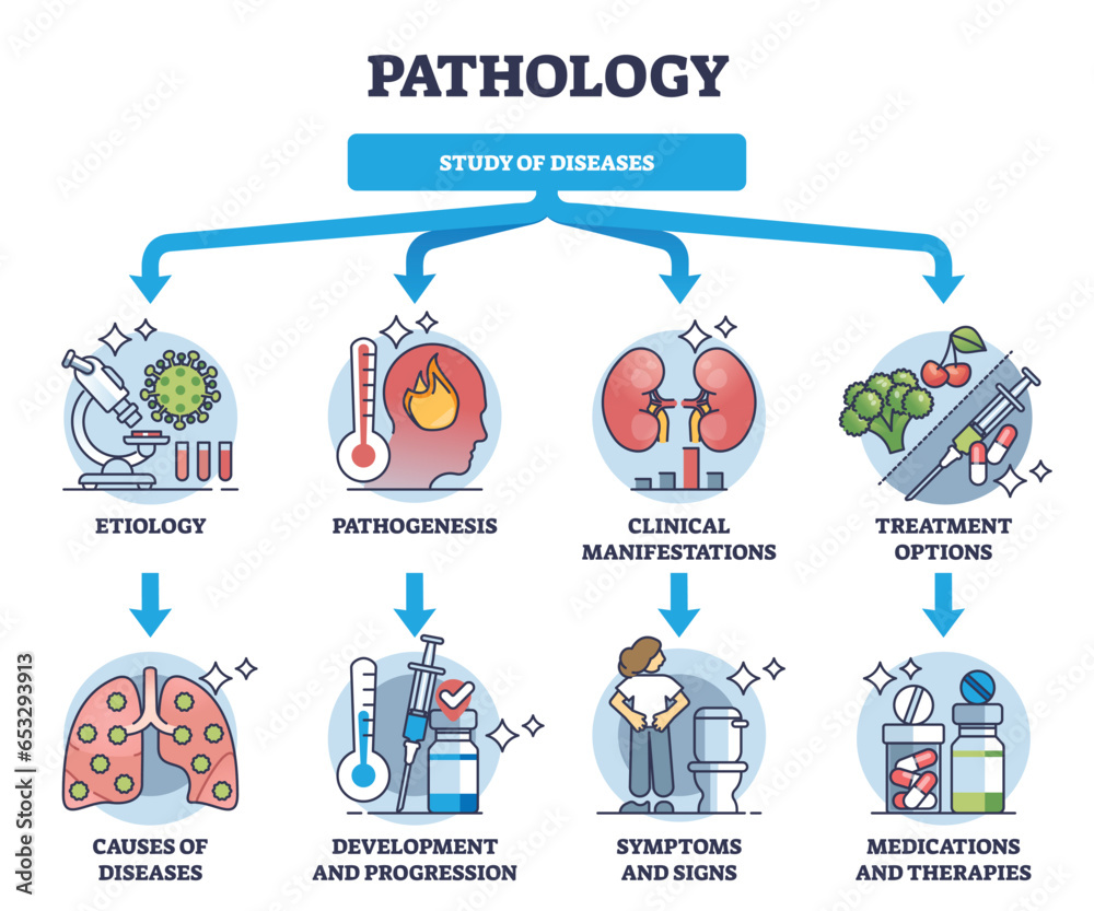 Pathology and study of diseases medical field classification outline ...