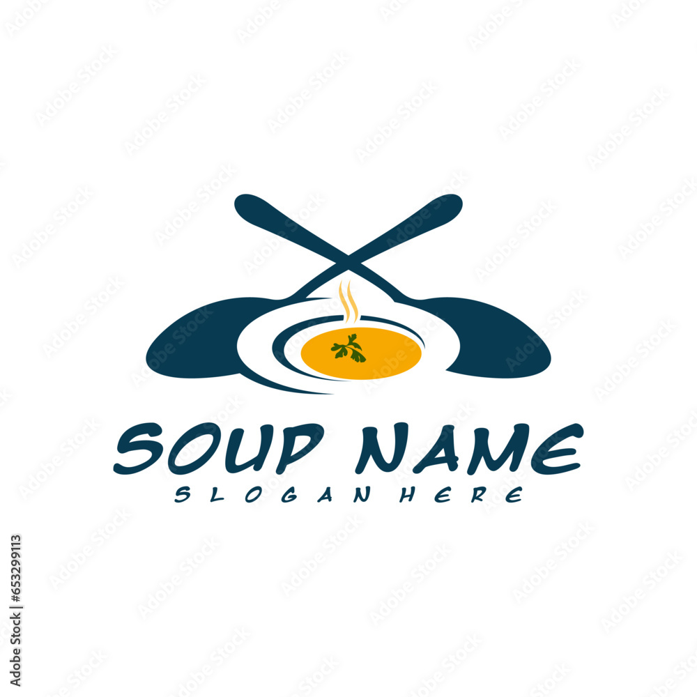 Soup logo design concept. Food Cooking logo vector. Kitchen logo with ...