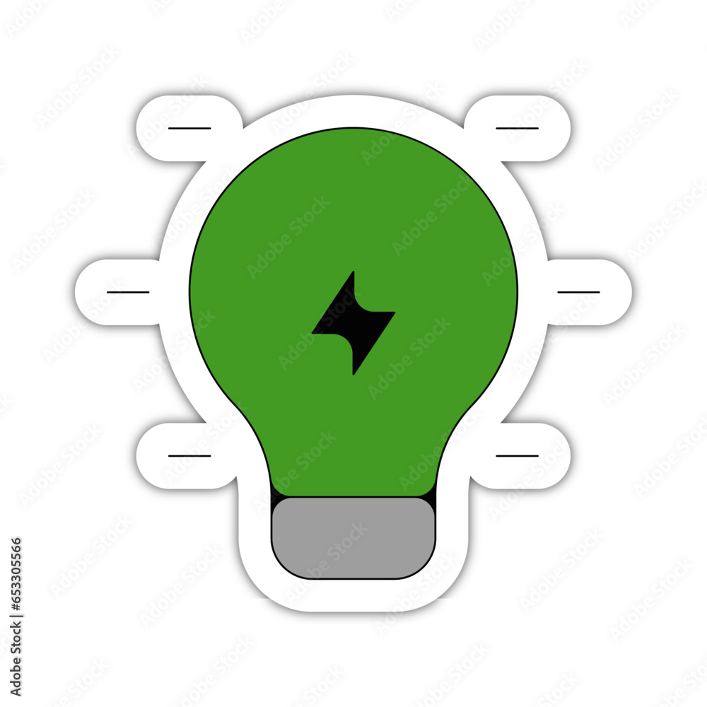 picto logo icones et symbole ecologie ampoule fin vert relief Stock ...