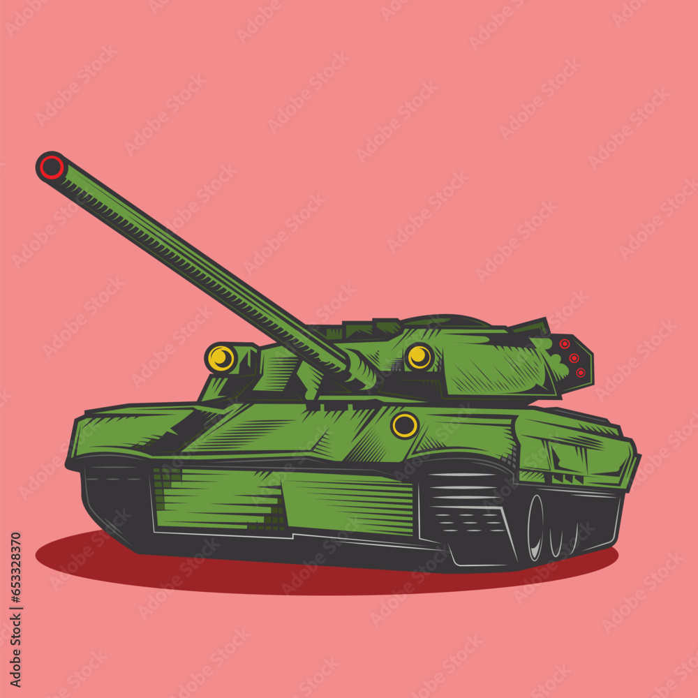 Powerful vector army tank design, perfect for conveying strength and ...