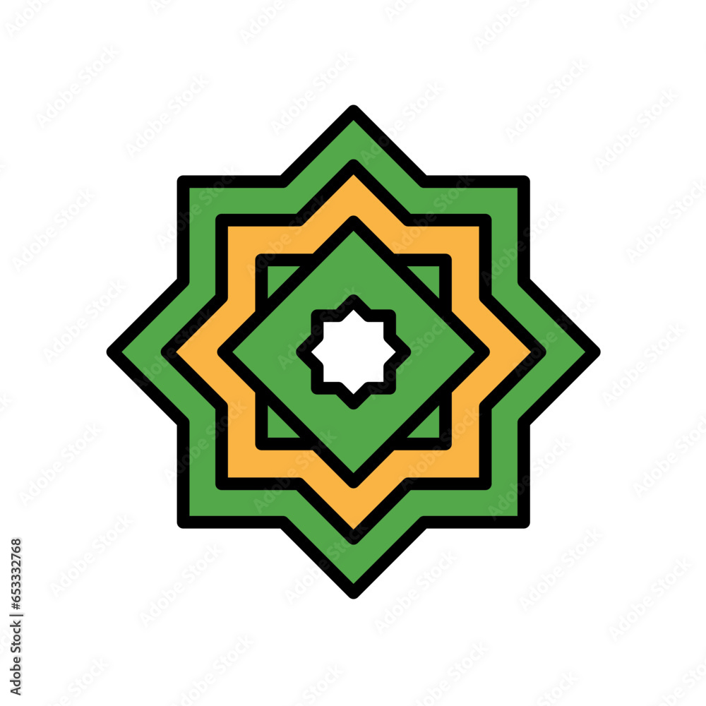 Two overlapping square fo arabic calligraphy. Spiritual tradition ...