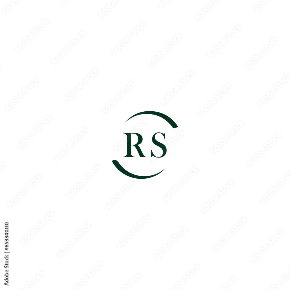 RS letter logo design . RS polygon, circle, triangle, hexagon, flat and ...