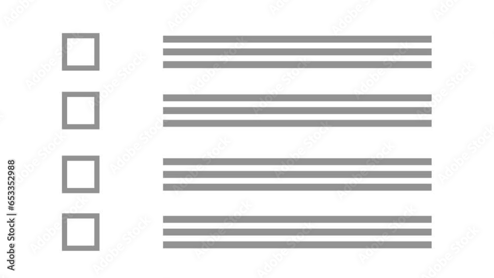 Animation in motion graphics of a check mark symbol. Symbolizing right ...