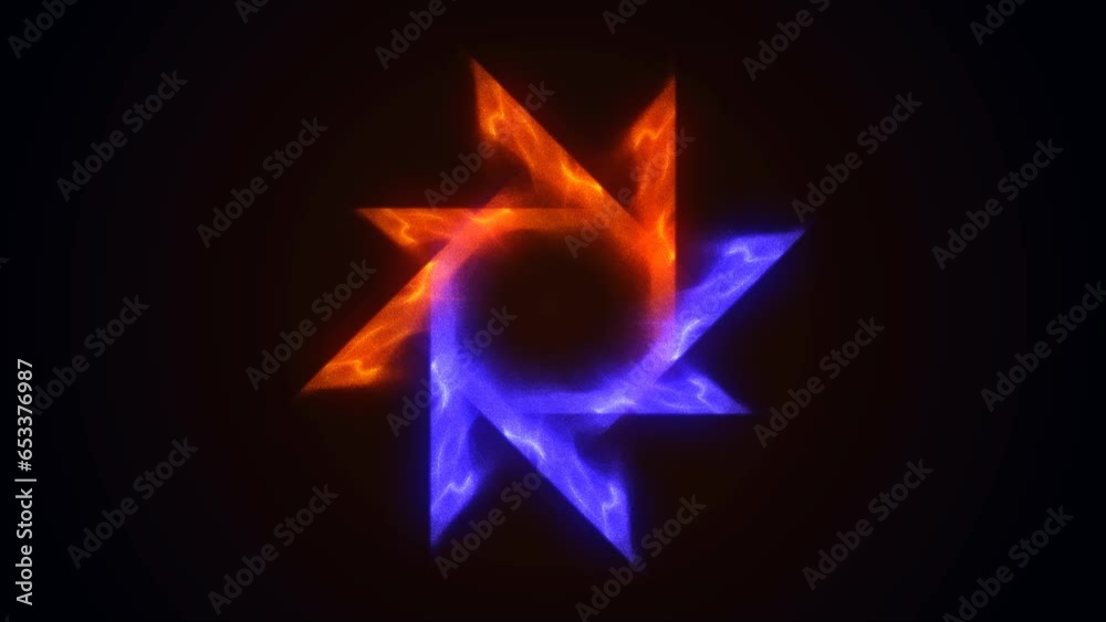 Animated intro of an energy frame made of dots. Chaotic plexus of ...