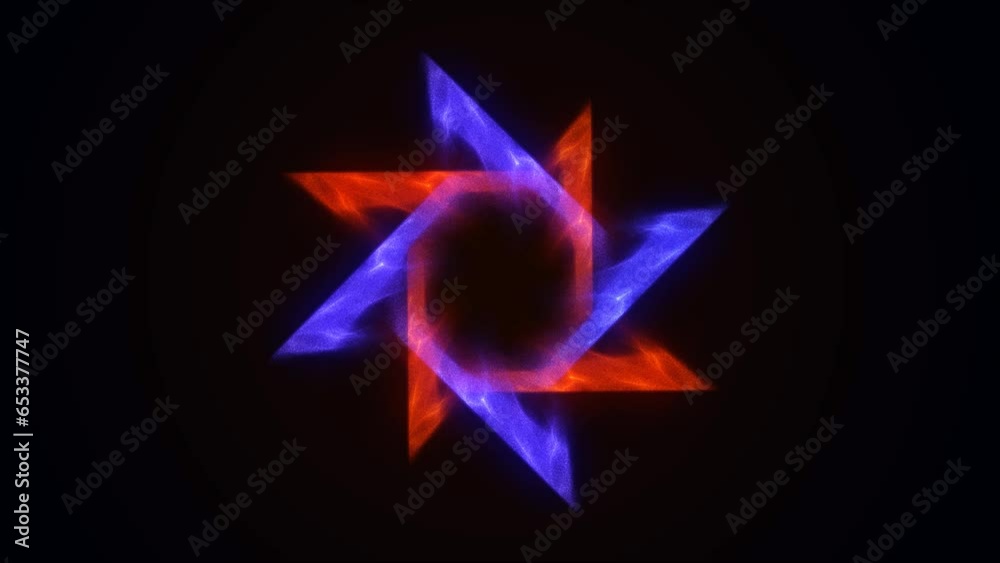 Animated intro of an energy frame made of dots. Chaotic plexus of ...