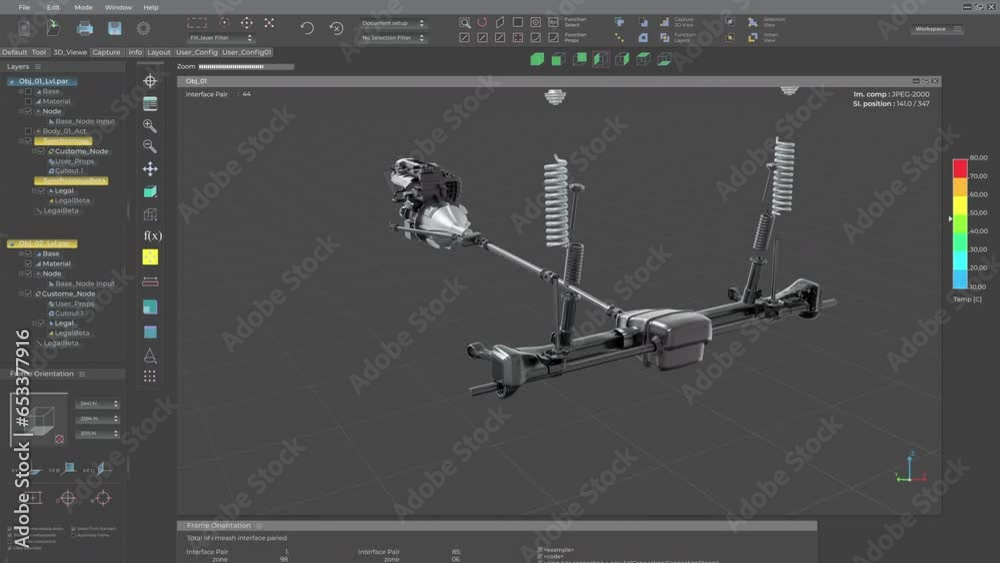 Computer program interface used for the assembly of automotive machine ...