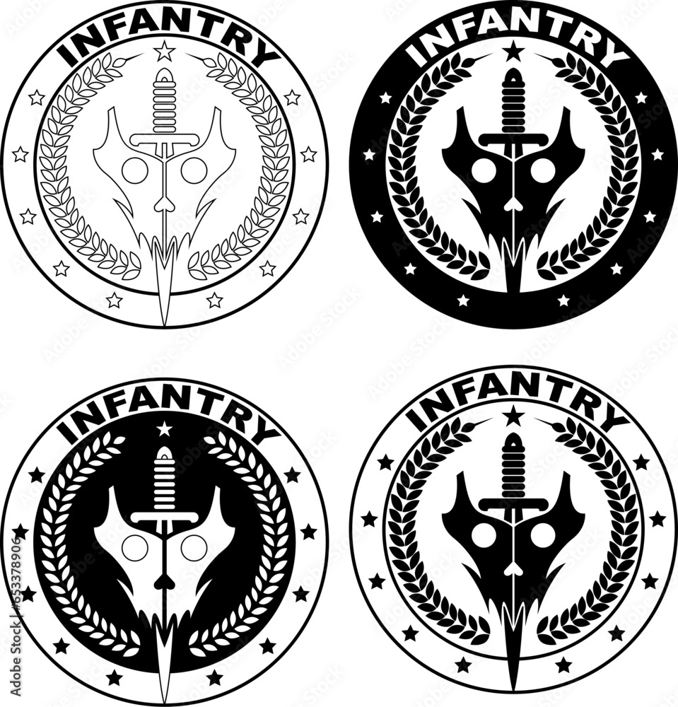 Infantry logo You can use this vector file for CNC Router, Laser ...