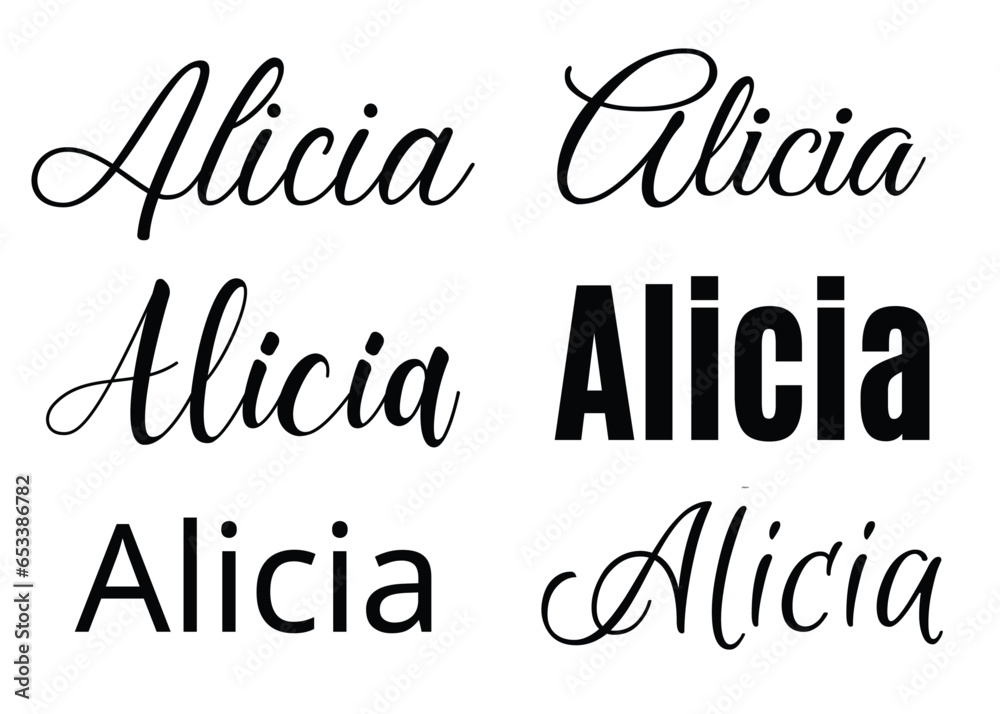 Poster Alicia svg . Alicia Baby Name svg. Alicia Wedding Name svg ...