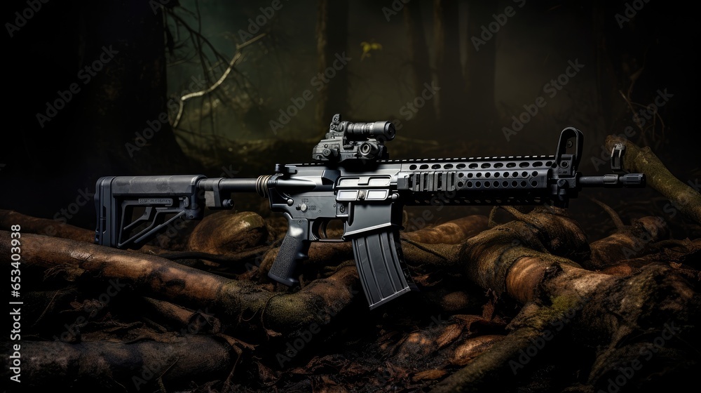 For police, special forces, and military use, this modern assault rifle ...