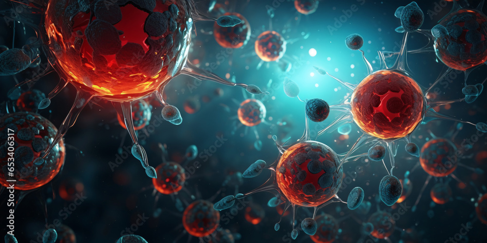 Venture into the realm of medical science, where the nucleus of DNA in ...