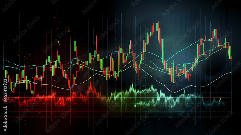 stock market financial chart/ candlestick graph in finance market Stock ...