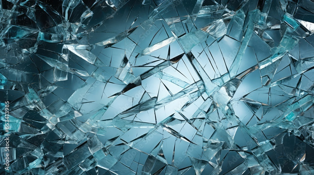 crack scattered glass shatters illustration explosion fragment, destroy ...
