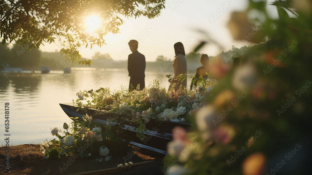 Beautiful end of life celebration atmospheric funeral ceremony in ...