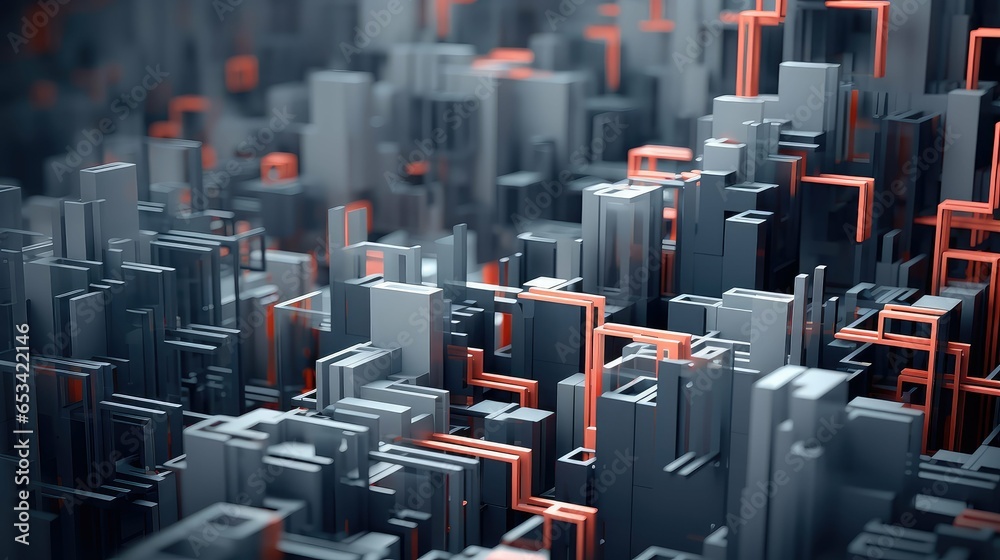 wave voxel data flow illustration science background, 3d digital, audio ...