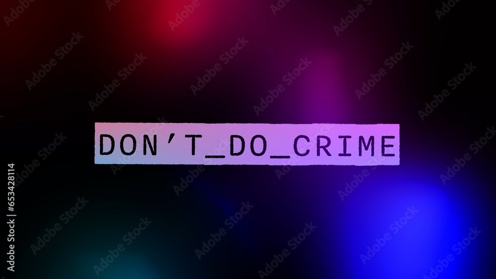 No Crime Police Siren Cop Title Intro Template Stock Template | Adobe Stock