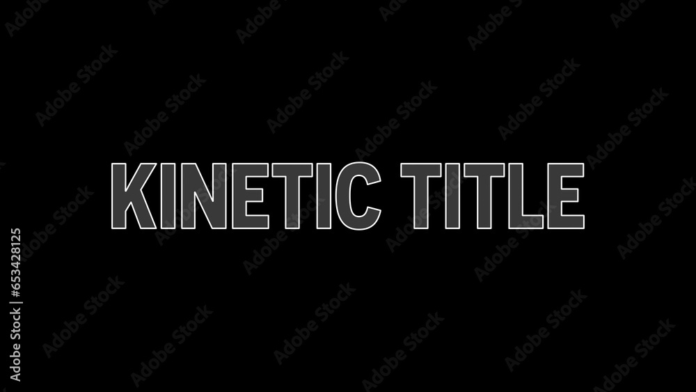 Out of Focus Kinetic Title Intro Template Stock Template | Adobe Stock
