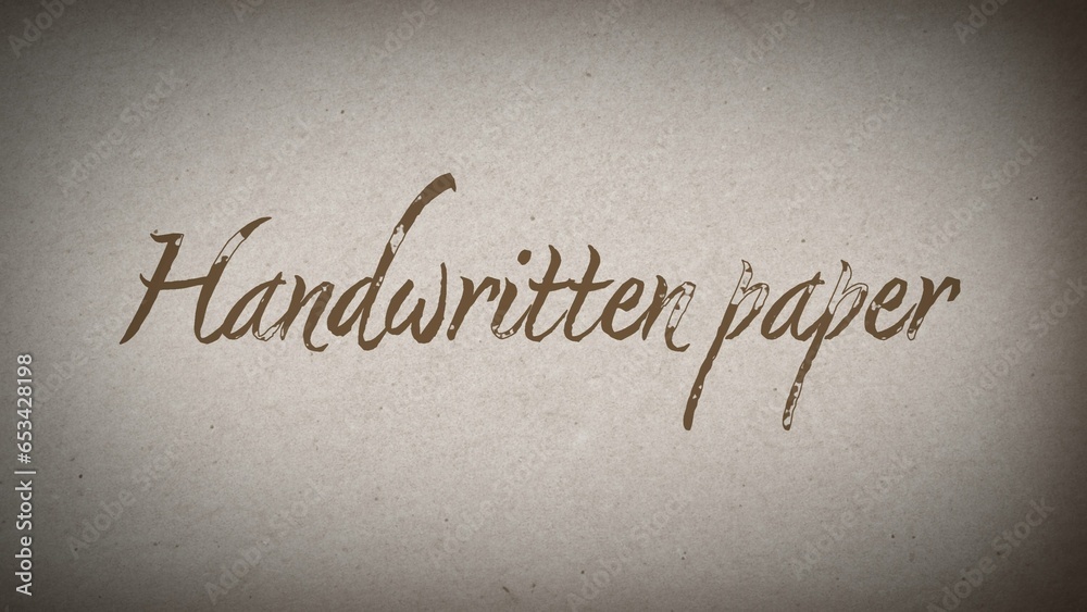 Paper Classic Handwriting Title Intro Stock Template | Adobe Stock