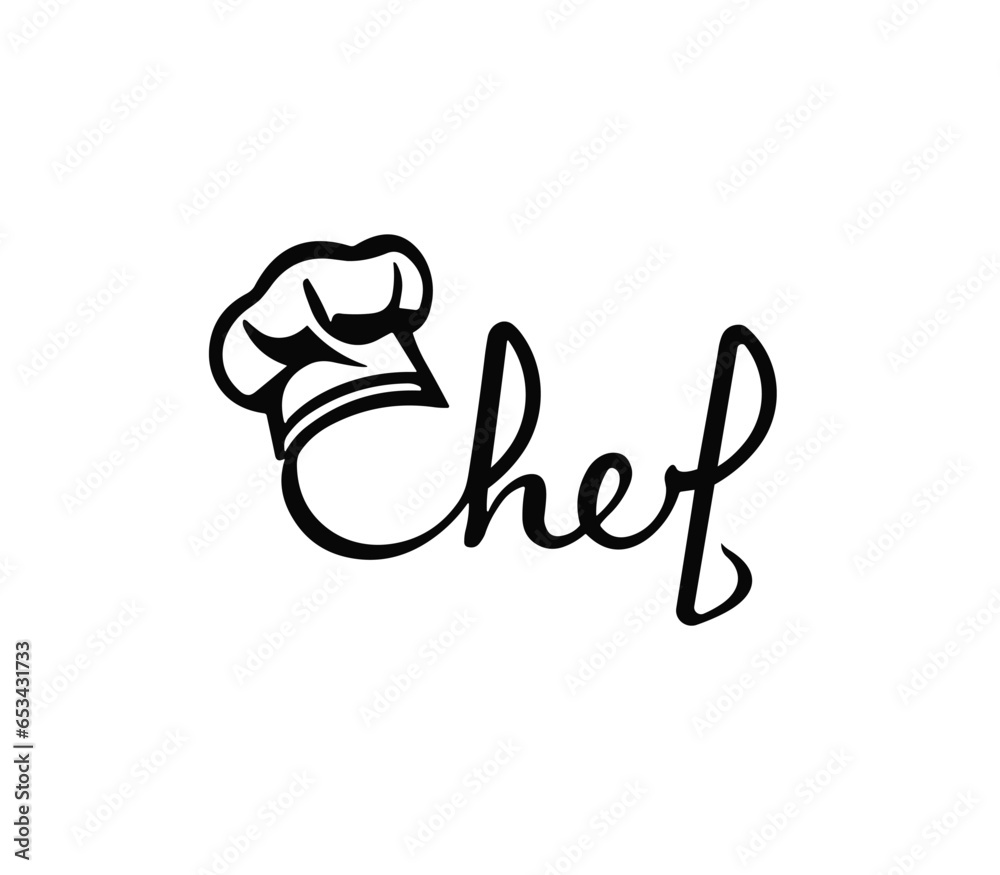 Chef hat logo letter mark cooker head wear wordmark vector PNG design ...