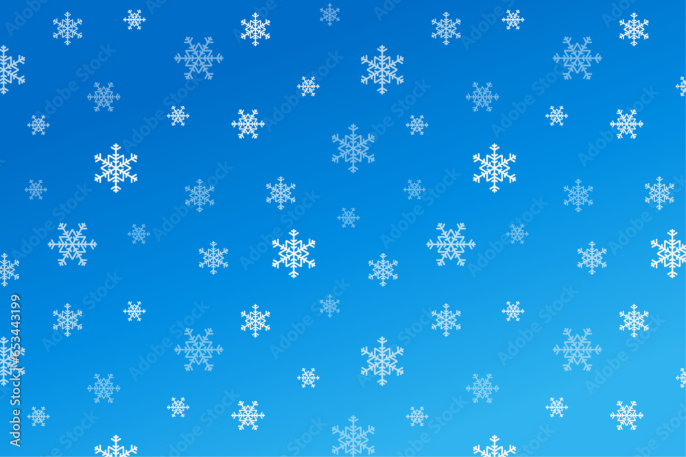 Seamless snowflakes pattern swatch vector different sizes opacity ...
