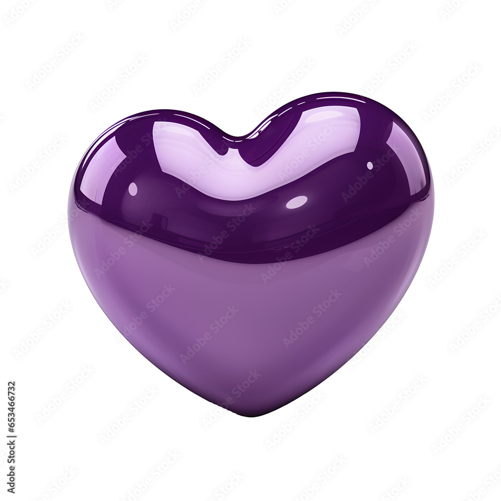heart in the color Purple, valentines day artwork, Isolated on ...