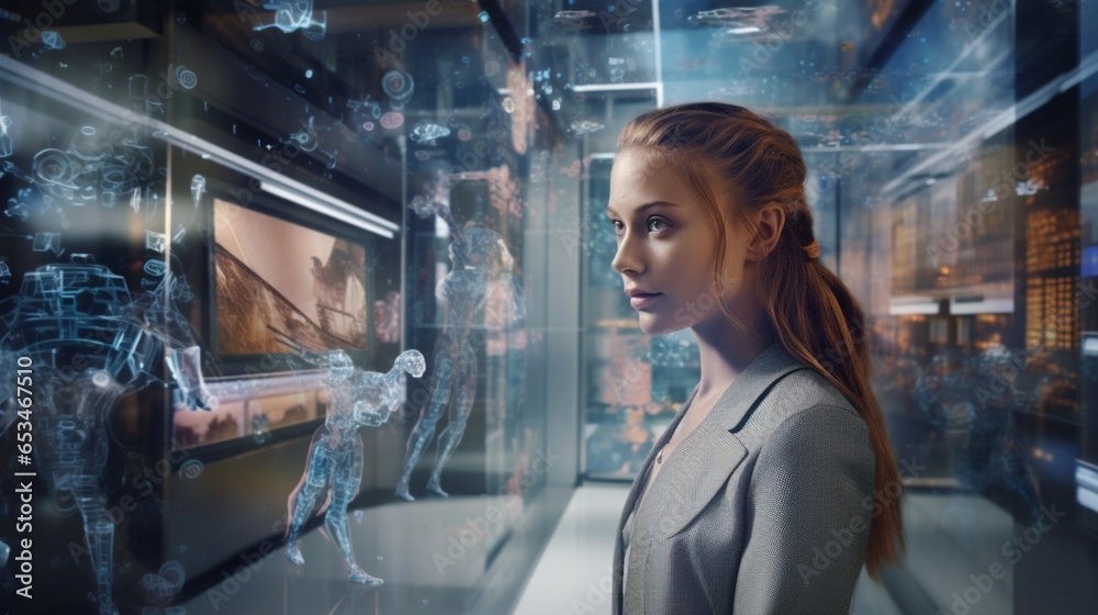 a hyper-realistic scene showcasing the artistry of Machine Learning ...