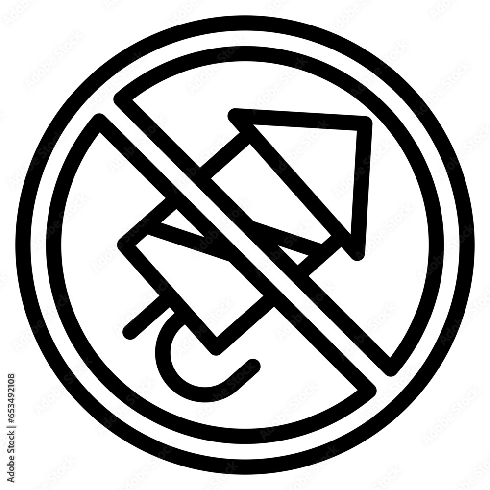 sign, prohibition, warning, celebration, restriction, firework Icon ...