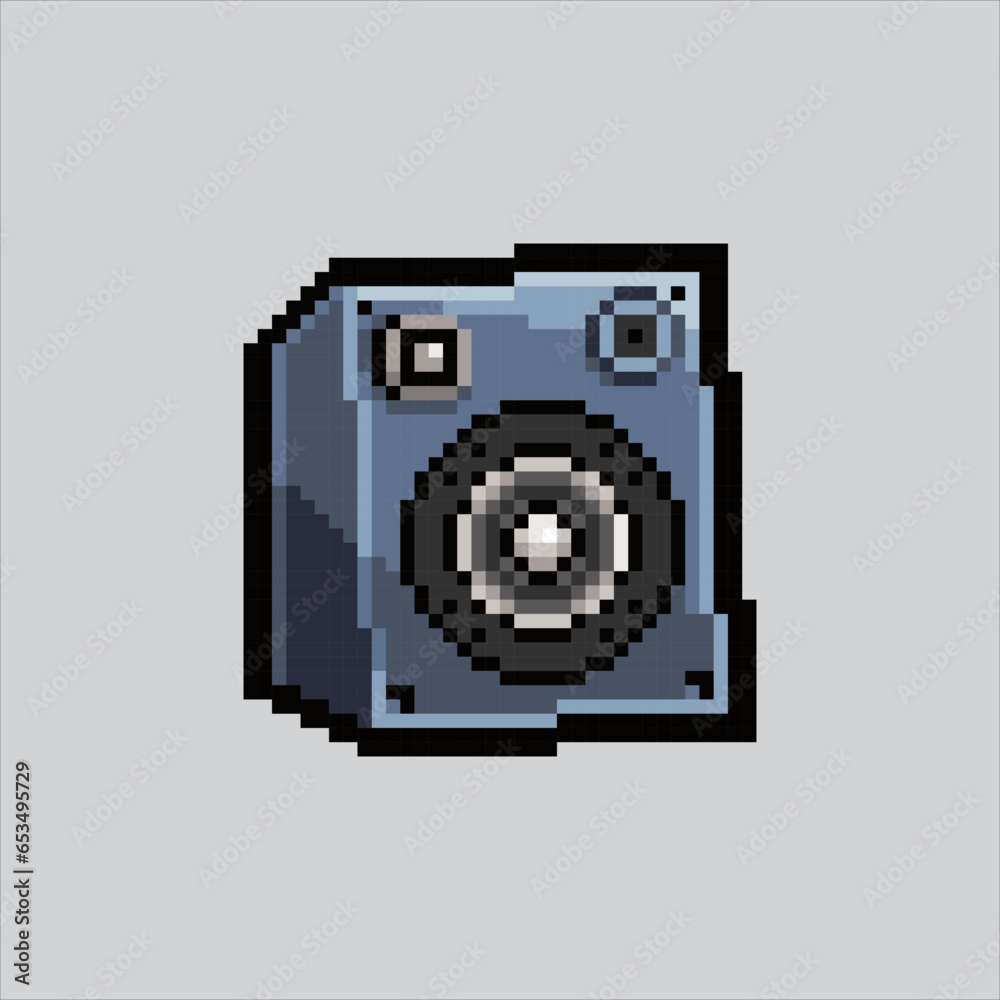 Pixel art sound speaker. Pixelated audio sound. electronic audio sound ...