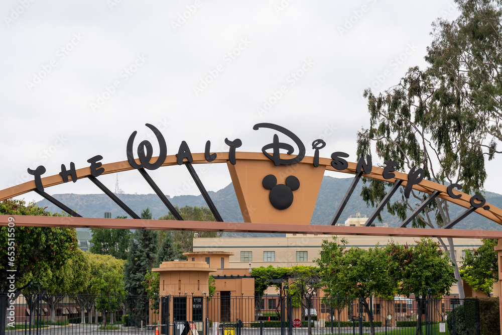 Close up of the Boeing logo and sign on the building. El Segundo, CA ...