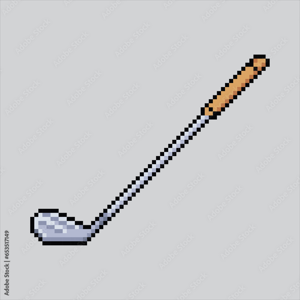 Pixel art illustration Golf Stick. Pixelated Golf Stick. Sports Golf ...