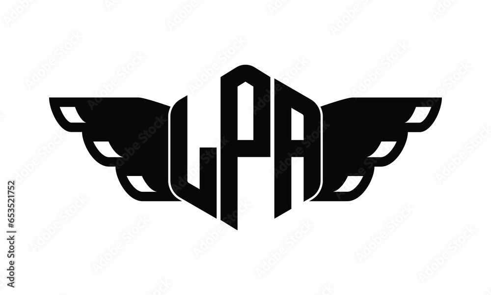 LPA three-letter butterfly iconic logo design vector template | polygon ...