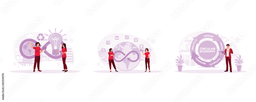 Exchange ideas about economics. Using binoculars to look at the ...