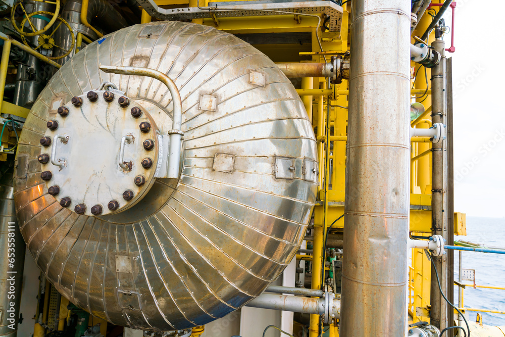 The heated encapsulated pressure vessel is protected by insulation to ...