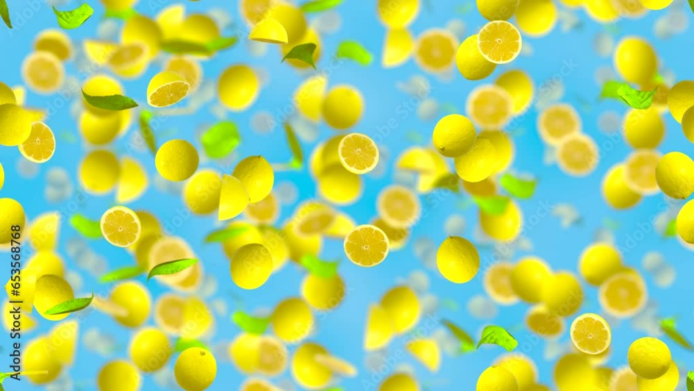 Lemon LOOP TILE Background Mix. This footage of lemons is loopable and ...