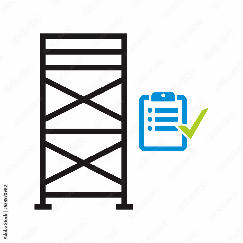 Scaffolding inspection checklist icon and symbol. Stock Vector | Adobe ...