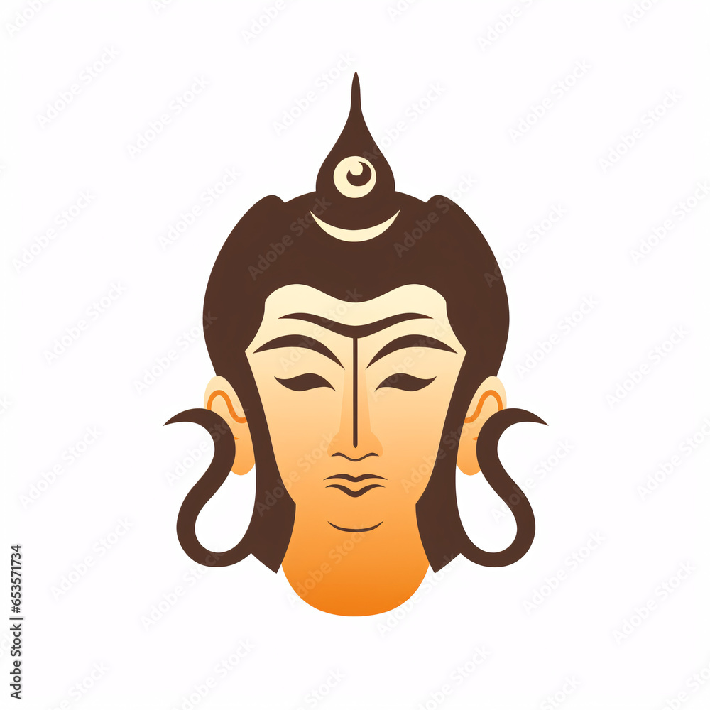 Simple Lord Shiva logo, divine and meaningful Stock Illustration ...
