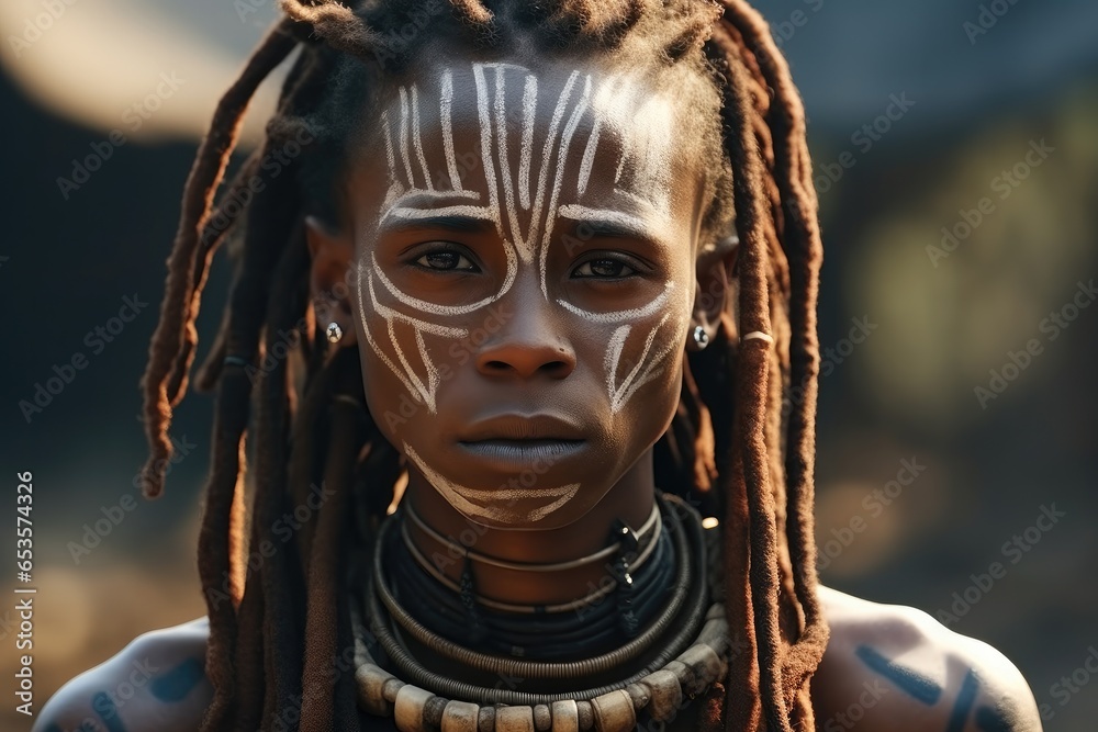 Tribe, Portrait of African native tribe, Culture. Stock Photo | Adobe Stock