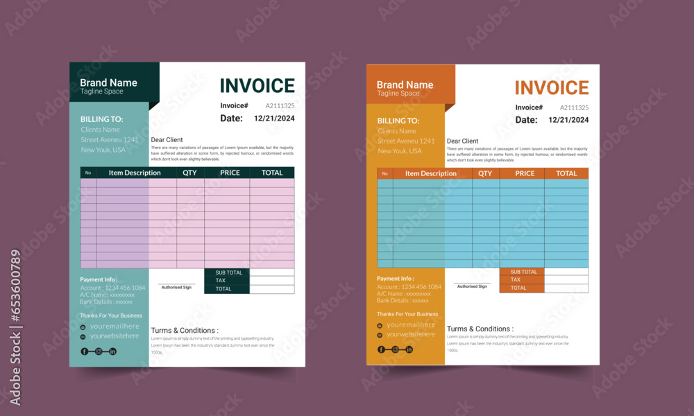 professional design invoice, quotation, letterhead template for you ...