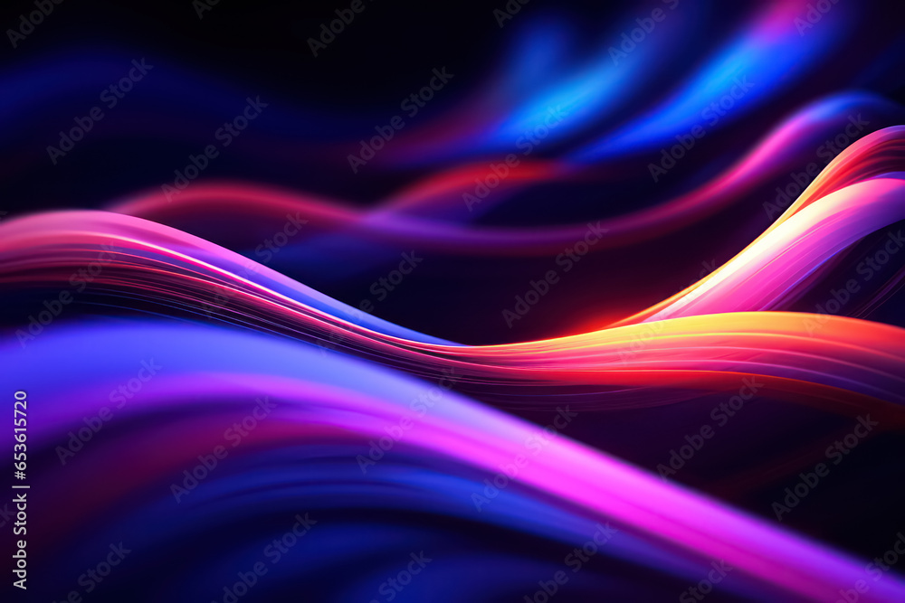 Modern Smooth Dynamic Fluid Wave, a Dark Black and Vibrant wavy and ...