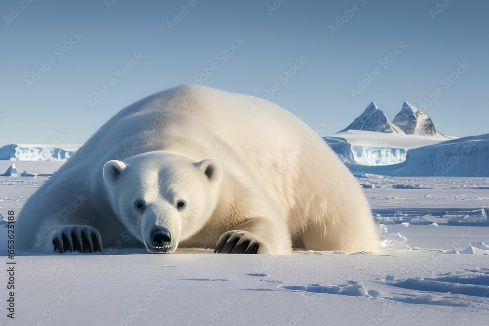 南極のシロクマ Stock Illustration | Adobe Stock